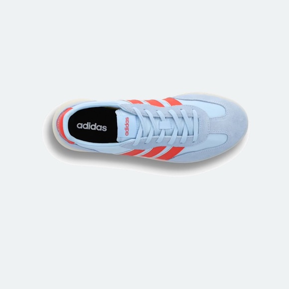 adidas | Shoes | Adidas Sky Blue Sneakers With Bold Red Stripes | Poshmark